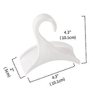 [6-Pack] Widen Purse Hanger Hook for Closet,Bag Hanger and Closet Hanger for Storing and Organizing Handbag ,Cap, Headphone, Backpack,Bag, Protecting Bag Shape & Organizing Space, Plastic White