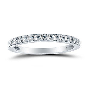 Size 4 - Solid 14k White Gold CZ Cubic Zirconia Halo Bridal Engagement Ring w/Matching Wedding Band Two Ring Set - Round Brilliant Cut Solitaire with Baguette Side Stones (2.75cttw., 1.0ct. Center)