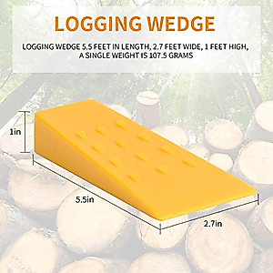 PERSZEN Tree Felling Wedges with Spikes for Safe Cutting – 5.5 inch Chainsaw Wedges Logging Supplies Set, Tree Wedge Safe Durable Cold Logger Tool Accessory – 2 Pack