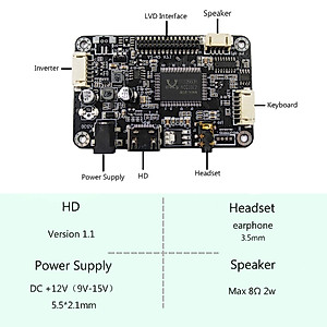 VSDISPLAY 10.4" 10.4 Inch 1024X768 HD 500nit IPS LCD Display VS104T-003A with HD-MI Audio LCD Controller Board
