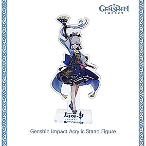 LimuToy Genshin Impact Box - Including Genshin Impact Figure Blind Box, Canvas Tote Bag,Flag, Stand Figure,Mouse pad,Keychain, Weapon,Bracelet, Stickers Pack,TCG Cards,Brooch (Ayaka)