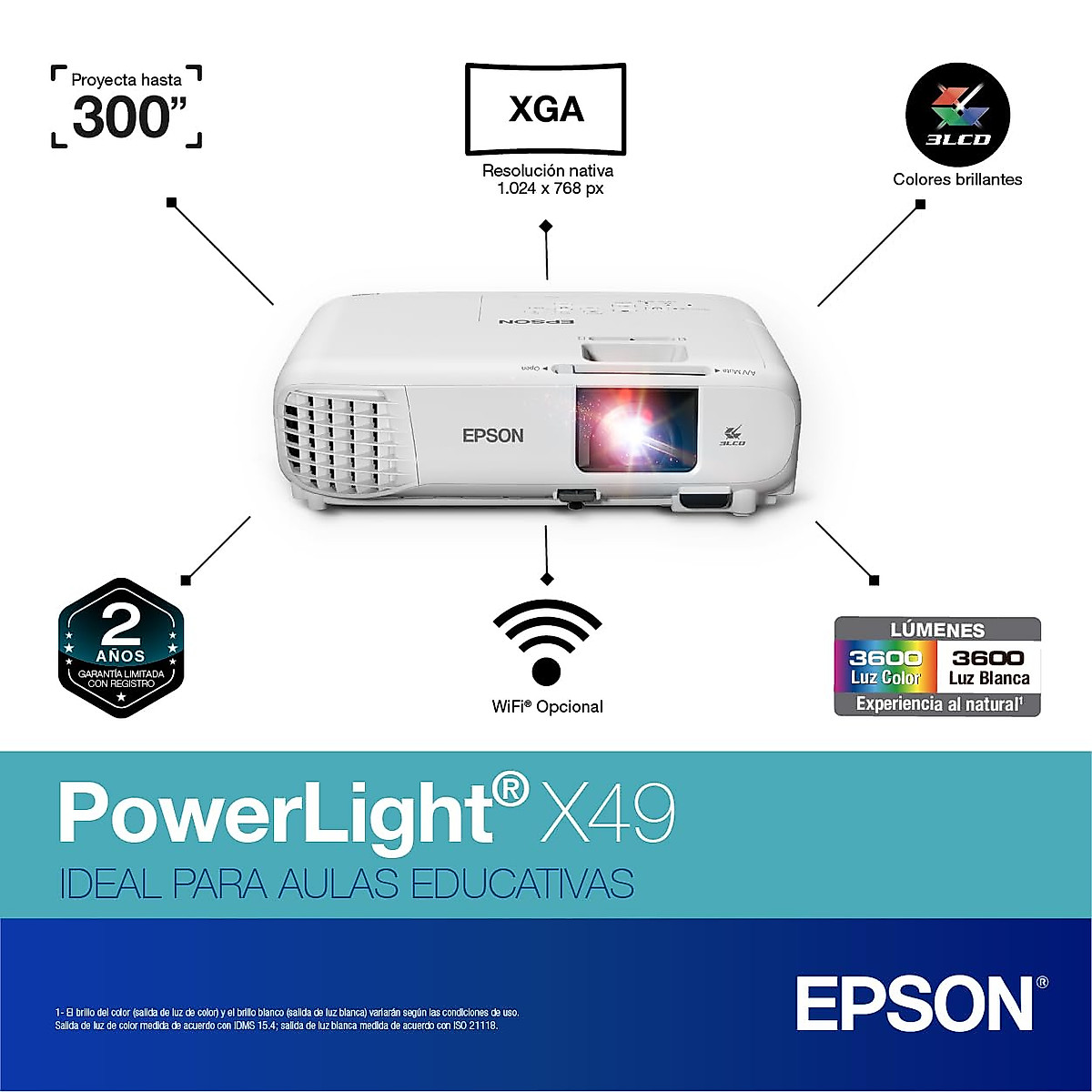 Epson Powerlite X49 LCD Projector - 4:3