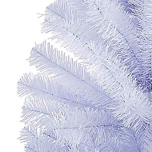 Sunnyglade 6 FT Premium White Artificial Christmas Tree 1000 Tips Full Tree Easy to Assemble with Christmas Tree Metal Stand for Indoor and Outdoor Use (6FT)