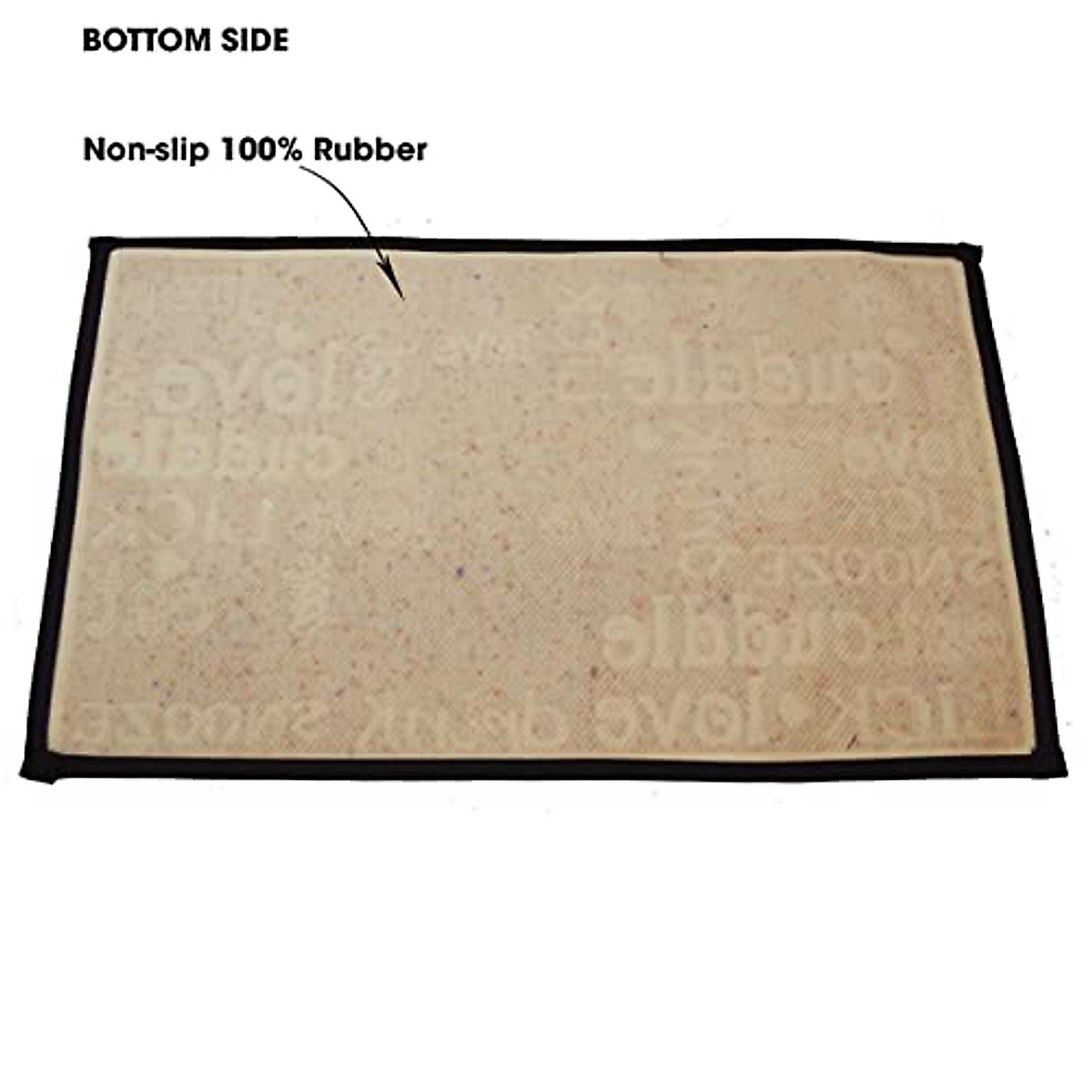 PetRageous 12047 Cuddles Jumbo Tapestry Dog and Cat Non-Skid Machine Washable Placemat for Pet Feeding Areas with Rubber Backing 18-Inch by 28-Inch for Dogs and Cats, Multi