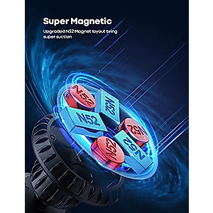 Magnetic Phone Holder for Car Vent - [6 Upgraded Magnet, 22.7% Stronger] Lamicall Car Magnetic Phone Mount with [Longer Hook] Fit More Vent, iPhone Car Mount Stand Cradle Clip Grip Fit All Cell Phones