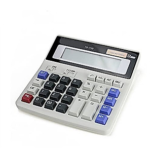 XWWDP 12 Digit Desk Calculator Large Buttons Financial Business Accounting Tool Big Buttons Keyboard Touching for Office School (Color : A, Size