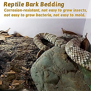 Hamiledyi Reptile Bark Bedding Tortoise Cork Bark Flats Natural Bulk Terrarium Cork Wood Tank Substrate Supplies for Snake Spiders Bearded Dragons Hermit Crabs Geckos (1 LB)