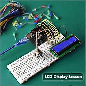Smraza Super Starter Kit Project Kit with Breadboard, Power Supply, Jumper Wires, Resistors, LED, LCD 1602, Sensors, Detailed Tutorial for Project, Compatible with Arduino UNO R3 Project