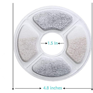 Lxiyu Pet Fountain Filter Cat and Dog Fountain Replacement Filters, Pet Water Fountain Activated Carbon Filter Keep Water Clean and Fresh Removes Bad Tastes and Odors(8 pack)