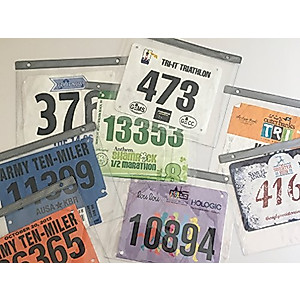 RunFix 15 Sheet Pack - Clear Vinyl Bib Holder Sleeves Medal Displays and Hangers