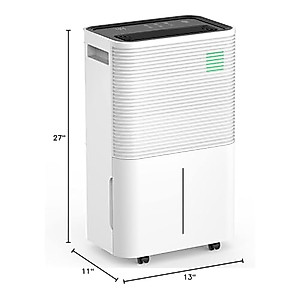 ZAFRO Dehumidifiers for Home, Bathroom, Bedroom, 45 Pints (50 Pint Under 90°F/90% RH) Dehumidifier with Auto Defrost, 4L Water Tank, 3 Colors LED Light, White