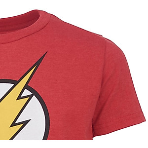 DC Comics Justice League The Flash Superman Batman Big Boys 3 Pack T-Shirts Red/Gray/Blue 10-12