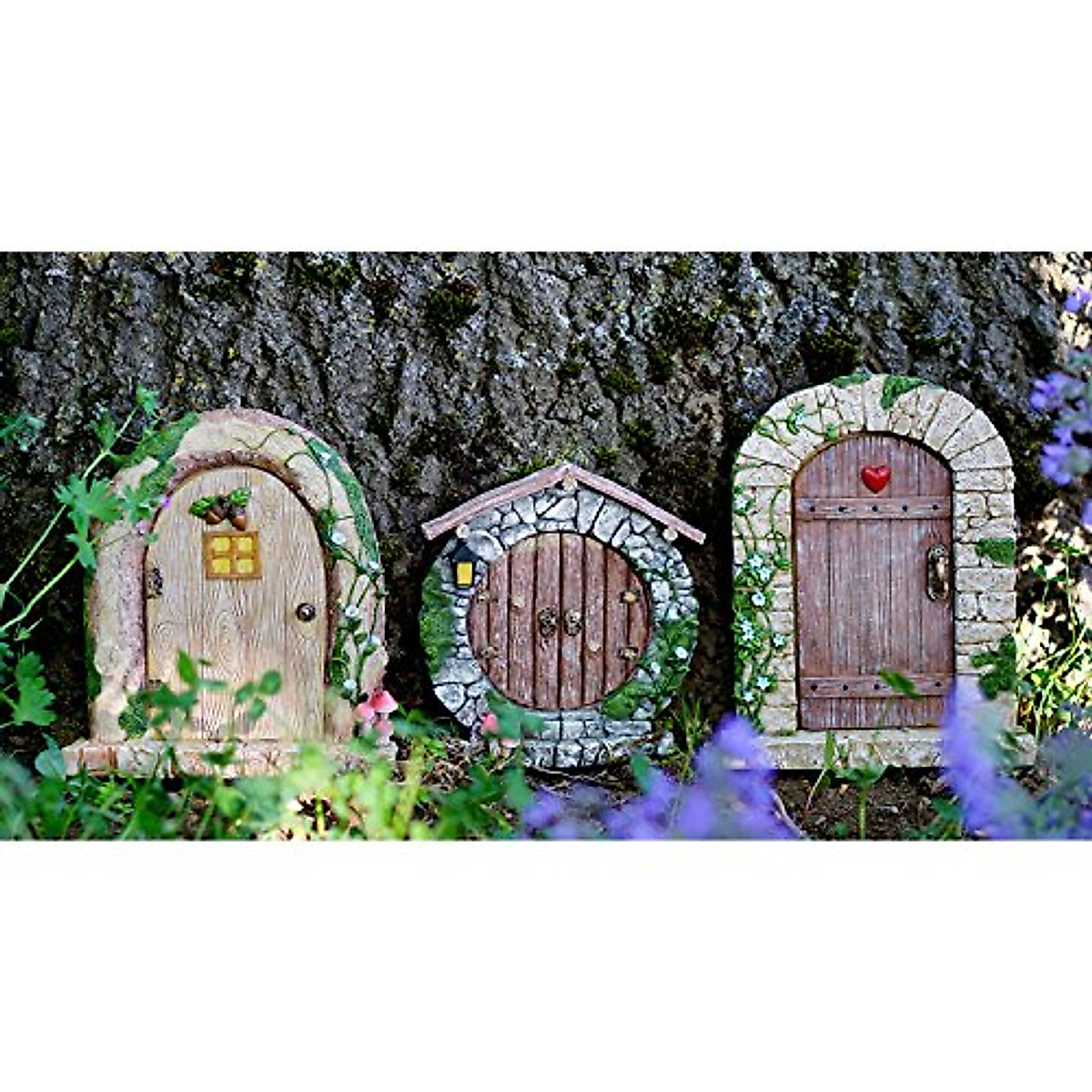Top Collection 5.25" Miniature Fairy Garden & Terrarium Charming Round Door Decor, Small
