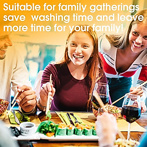 300 Pairs Disposable Chopsticks Bamboo Wooden Chopsticks Cooking Chopsticks Long Japanese Chinese Korean Individually Wrapped Connected Chopsticks with Paper Sleeve for Sushi Asian Dishes, 8.27 Inch