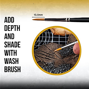 Wargames Delivered Army Painter Brushes - Miniature Paint Brush Set 15 Standard Model Paint Brush: Dry Brush, Effect Brush and Fine Tip Detail Paint Brush, Acrylic Brush set for Plastic Model Painting
