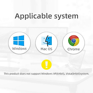 Unstincer USB 3.0 to Dual HDMI Adapter,Compatible with Windows ChromeBook MacBook,Support 3.5mm Jack Stereo Output Expand 2 Different Display Screens (Dual HDMI Adapter)