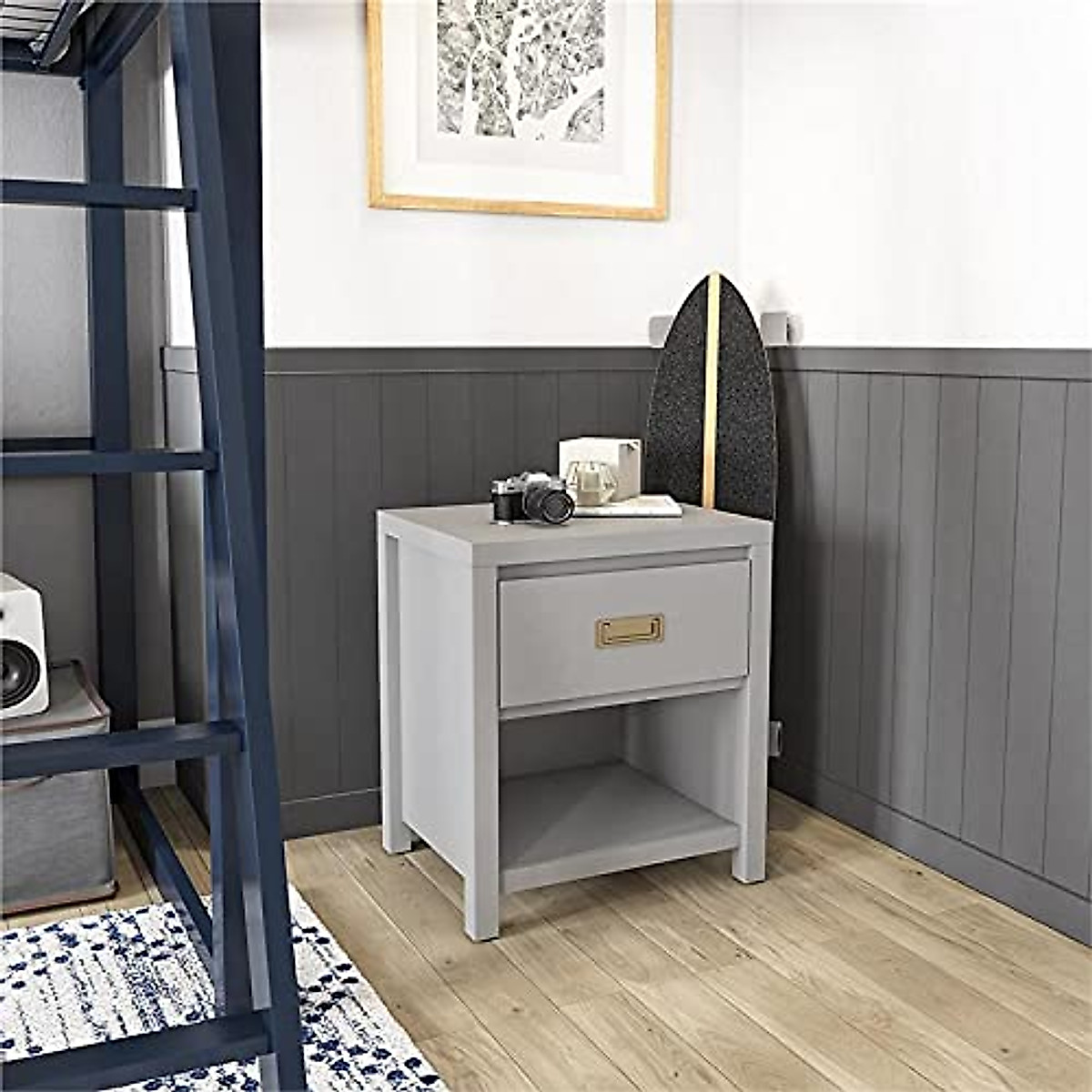 Little Seeds Monarch Hill Haven Kids' Nightstand, Dove Grey