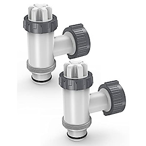 POOLHACKER Plunger Valve, Pool Parts Accessories, Shut Off Valve for Above Ground Pool, Replacement Plunging Assembly for Pool Filter Pump (2 Pack)