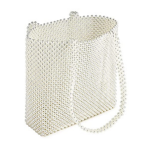 Grandxii Pearl Purse Tote Bag Shouder Bag For Women Wedding Party Shiny Beaded Bag Travel Bag With Pearl