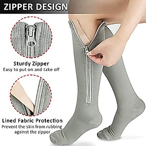 Ailaka Medical 15-20 mmHg Zipper Compression Socks Women Men