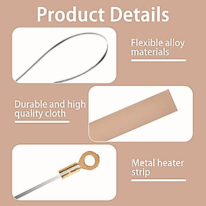 Impulse Sealer Replacement Parts, 8 Pcs Sealer Replacement Element Grip, Heat Seal Strips for 8 Inch Heat Sealer Machine, Impulse Sealer Spare Repair Parts Kits for Most Hand Sealers (2x200 mm)