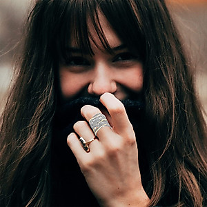 SWBRJ Multi Cross Lines Full Cubic Zirconias CZ Wide Band Ring,S925 Sterling Silver Entwined Lines Knot Chunky Thumb Index Full Finger Wedding Engagement Band Ring Jewelry for Women (Ring_A, 8)