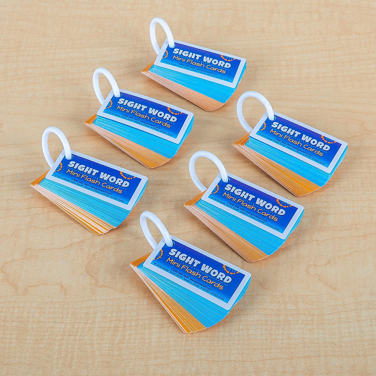 Really Good Stuff Sight Word Mini Flash Cards - 6 Sets of 50 Cards