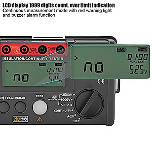 Digital Resistance Ground Earth Tester UT501A 1000V Insulation Resistance Tester Earth Ground Resistance Earth Ground Resistance Meter Multimeter Voltmeter Earth Resistance Tester