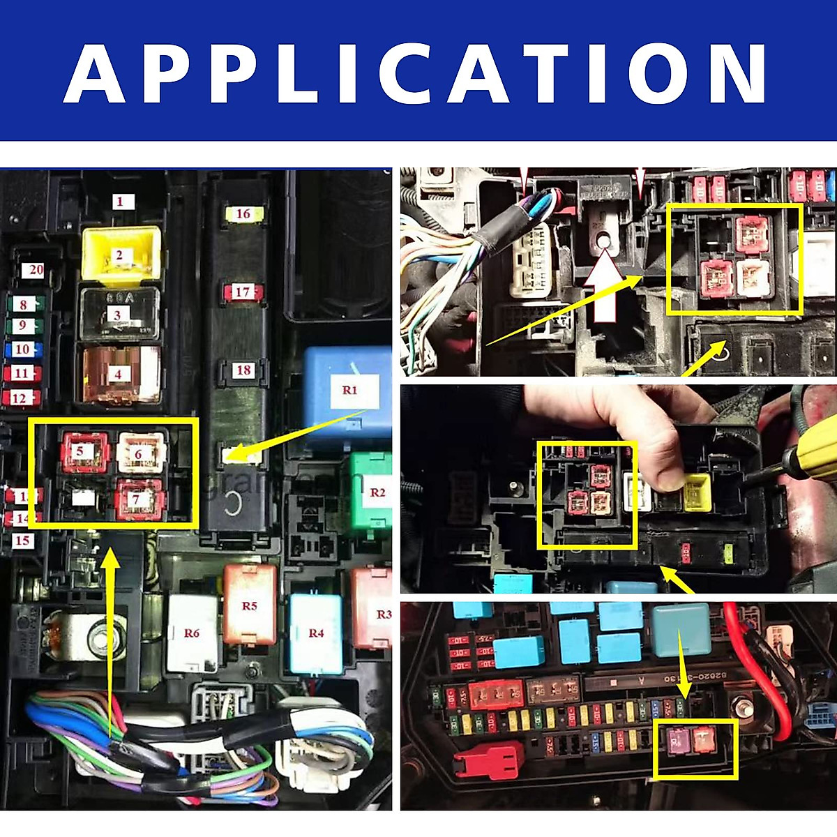 Automotive Combination Low and Tall/STD Profile Box Shaped Assortment 30 Pieces Fuse Kit for Ford, Chevy/GM, Nissan, and Toyota Pickup Trucks, Cars and SUV