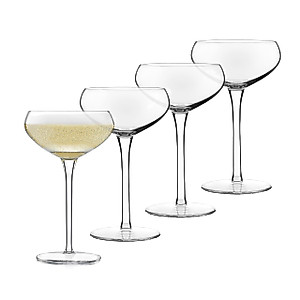 Libbey Signature Kentfield Coupe Cocktail Glasses Set of 4, Coupe Bowl Stemmed Cocktail Glasses, Dishwasher Safe Champagne Coupe Glasses Gift Set