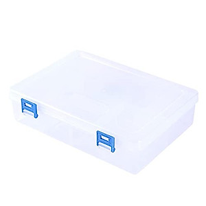 WeiLaiKeQi Storage Box Supply Display Case with Lid Practical Container for Jewelry Findings Screw Earring Craft Accessories Paintbrushes