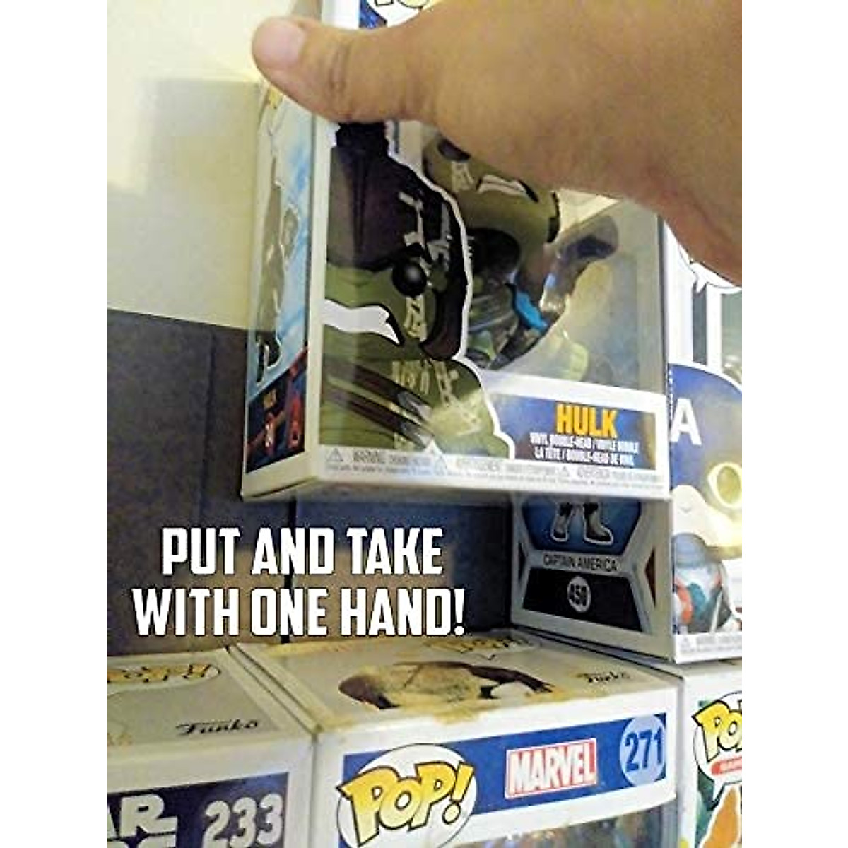 Wall Display Case for 12 Boxed Funko Pop, or Pins. Bordeless, Shelfless, No Assembly Required, just Hang on