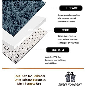 URBEST Area Rugs Super Soft Rustic Plush Fuzzy Shag Tie-Dye Rug for Living Room Kids Bedroom Pet Friendly Rainbow 4x6.6 Feet