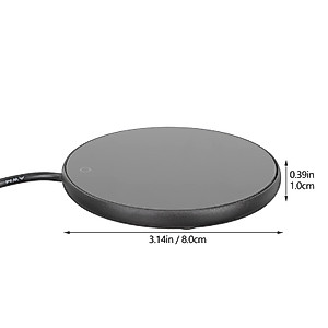 UPKOCH 1 Pc Coffee Tea Cup Warmer Heater for Desk, Coffee Tea Warmer for Cups and Mugs, with Auto Off Using USB Plug Option Black