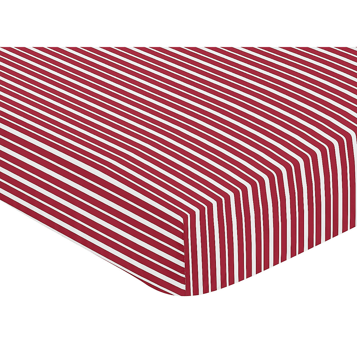 Vintage Aviator Fitted Crib Sheet for Baby and Toddler Bedding Sets by Sweet Jojo Designs - Red Stripe Print