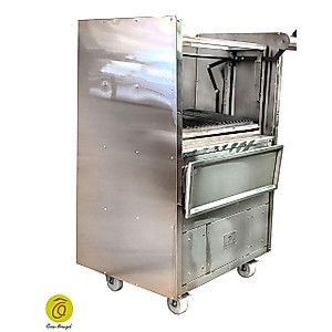 Parilla Charcoal Griddle with Manual Lift - NSF Certified - Professional Grade