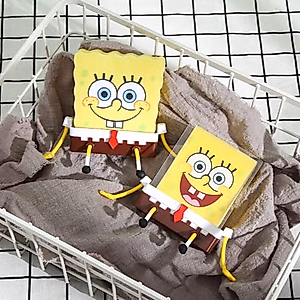 DISJOFEI Kitchen Cartoon Sponge Holder, Creative Cleaning Sponge Holder with 3pc Sponge, Kitchen Sink Sponge Holder