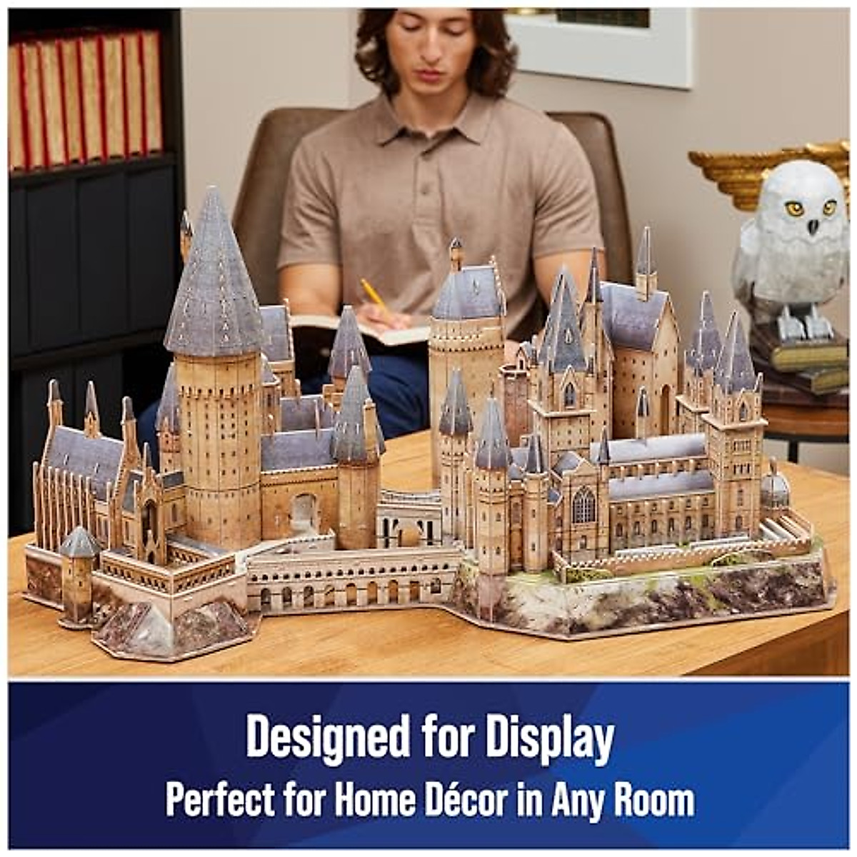4D Build, Harry Potter Deluxe Hogwarts Castle with Astronomy Tower & Great Hall Over 2ft. Wide Model Kit 384 Pcs | 3D Puzzles for Adults & Teens 12+