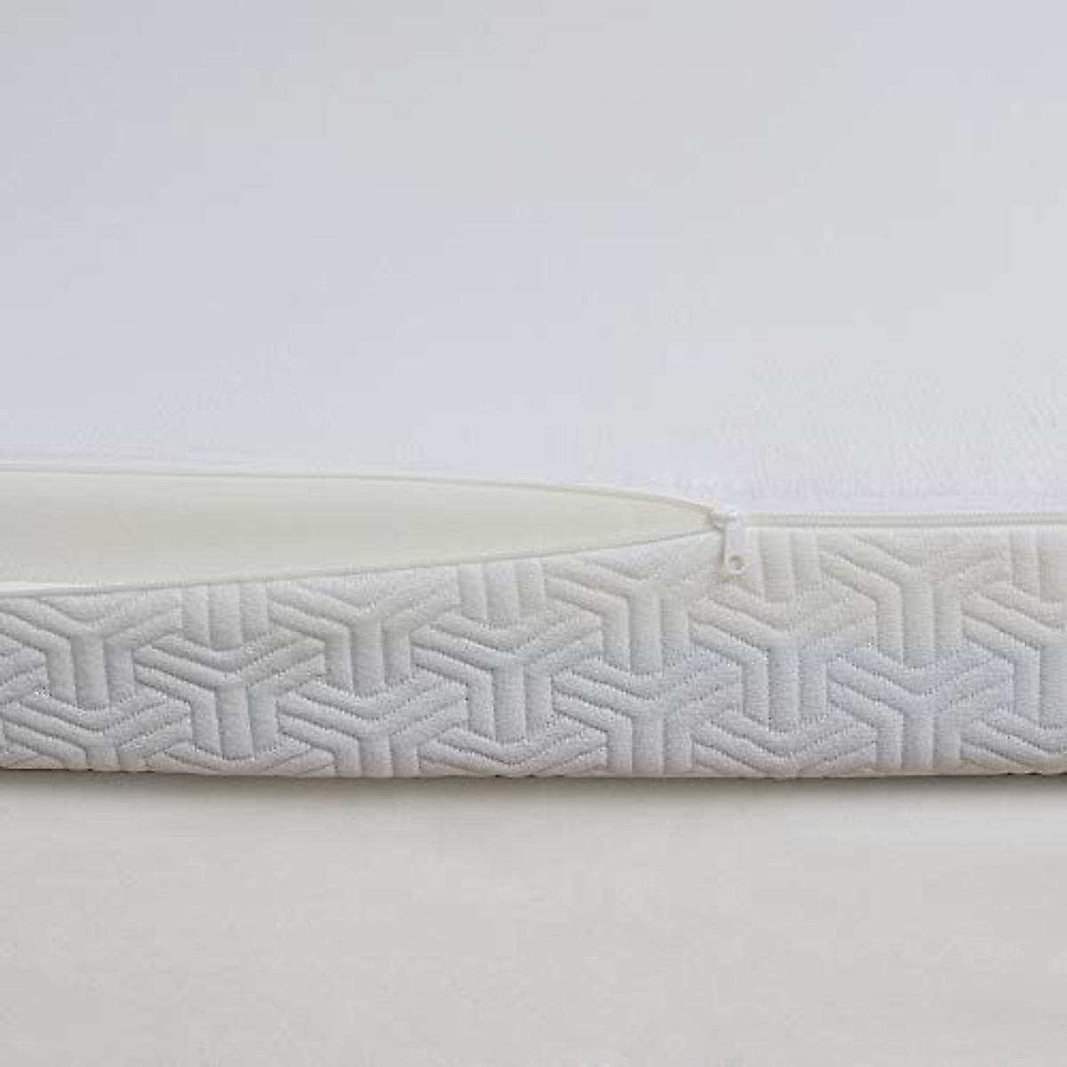 Sleep Philosophy Gel Infused Memory Foam Mattress Topper Luxurious, All Season Enhanced Bed Support, Queen, White Removable 3M Cover Scotchgard Moisture Wicking Cover