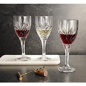 Lefonte Wine Glasses, Stemmed Wine Glasses, Glass Cups with Stem, Red Wine Glasses, Crystal Drinking Glasses, Wine Glass - Set of 4