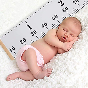 Smlper Growth Chart for Kids,Child Height Chart Ruler for Wall,Wood Frame Fabric Canvas Height Measurement Ruler for Kids Nursery Room,Removable Wall Decor 79"x7.9"