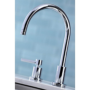 Kingston Brass KS8721DL Concord Widespread Kitchen Faucet, 8", Polished Chrome