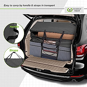 Cuddly Nest Folding Mattress Storage Bag - Heavy Duty Carry Case for Tri-Fold Guest Bed Mattress (Fits 4" Queen Mattress)