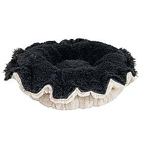 Bessie and Barnie Ultra Plush Natural Beauty/Wolfhound Grey Deluxe Luxury Shag Dog/Pet Lily Pod Bed Machine Washable
