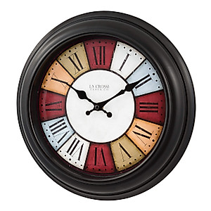 La Crosse 404-3030A 12-Inch Gatherings Quartz Wall Clock, Black