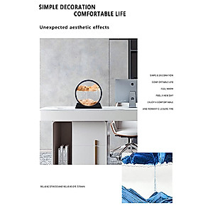 SOFLIY 3D Dynamic Sand Art Liquid Motion, Moving Sand Art Picture Round Glass 3D Deep Sea Sandscape in Motion Display Flowing Sand Frame Relaxing Desktop Home Office Work Decor (12“, Purple)