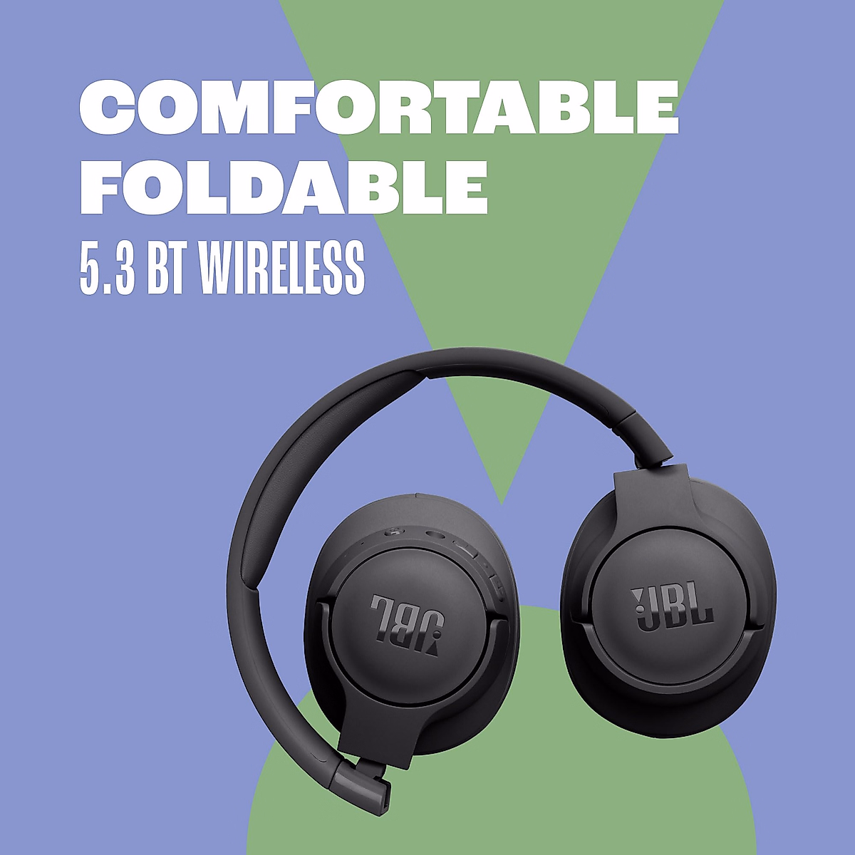 JBL Tune 720BT - Wireless Over-Ear Headphones with JBL Pure Bass Sound, Bluetooth 5.3, Up to 76H Battery Life and Speed Charge, Lightweight, Comfortable and Foldable Design (Black)