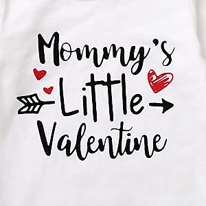 Happidoo Baby Boy Valentine's Day Outfit Newborn 1st Valentine's Day Clothes Little Mister Heart Breaker Bodysuit (White,0-3 Months)