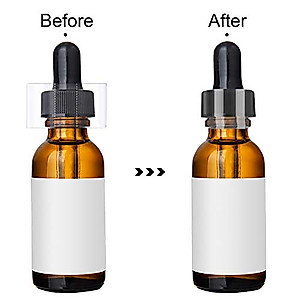 Shrink Bands,45x23mm 200Pcs Clear Perforated Shrink Bands for Bottles, Jars, Lip Gloss Tubes Fits Cap Diameter 3/4 to 1 Inch, 2 Mil