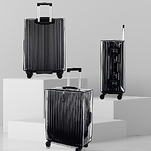 Hsyydzi Luggage Protector Case Clear PVC Suitcase Cover - Dustproof, Waterproof, Scratch-Resistant Luggage Covers for Suitcase, Clear Luggage Protector Cover(28inch-24.2''H * 20''L * 12.6''W)